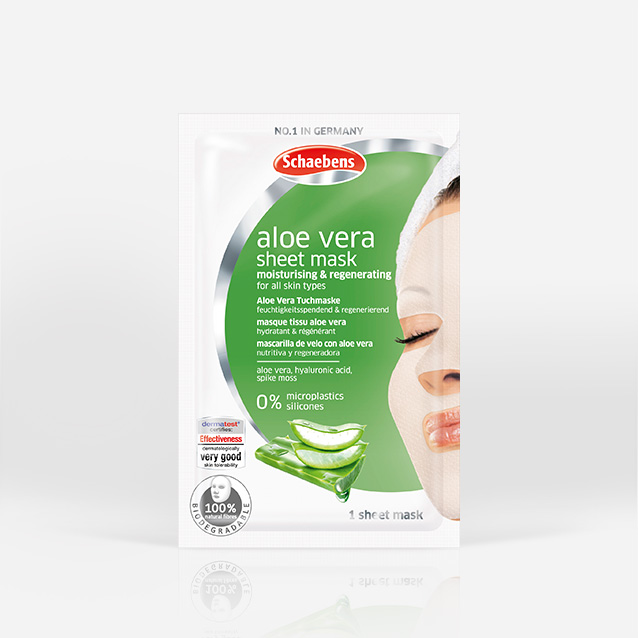 Masque en tissu à l'aloe vera - Schöne und gesunde Haut mit Schaebens